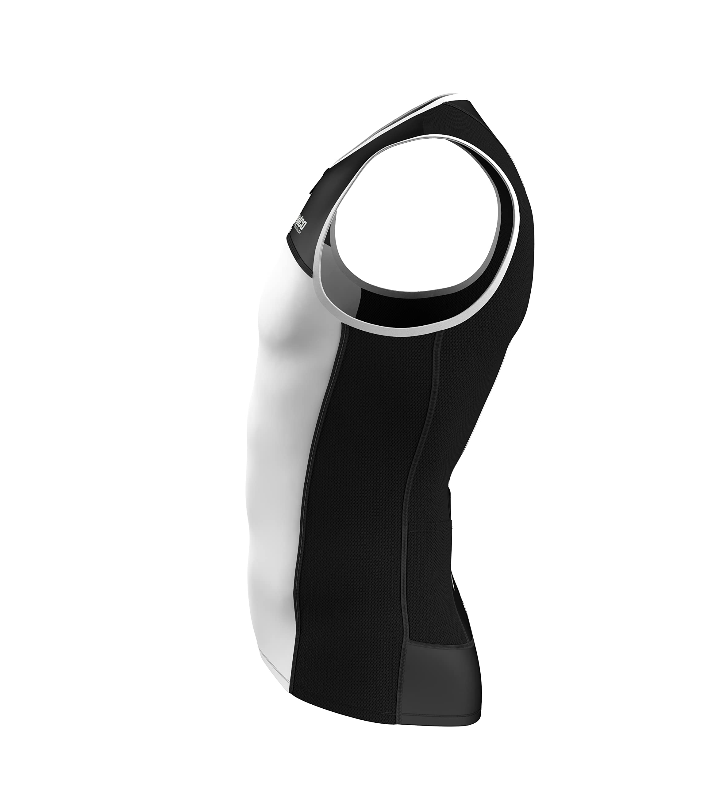 Zimco Men Classic Tri Tank Performance Triathlon Top Tri Singlet Men Swim Bike Run (White, S)