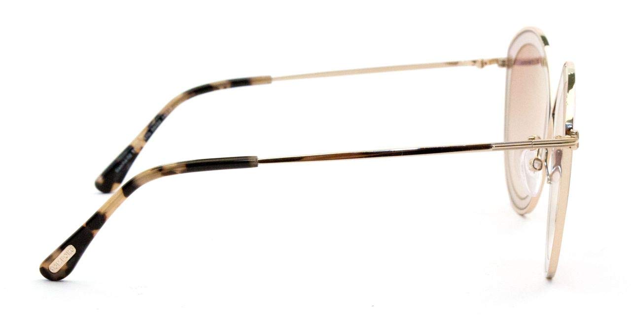 Tom Ford Cateye Sunglasses TF604 Sascha-02 47G Gold/Light Brown 55mm FT0604