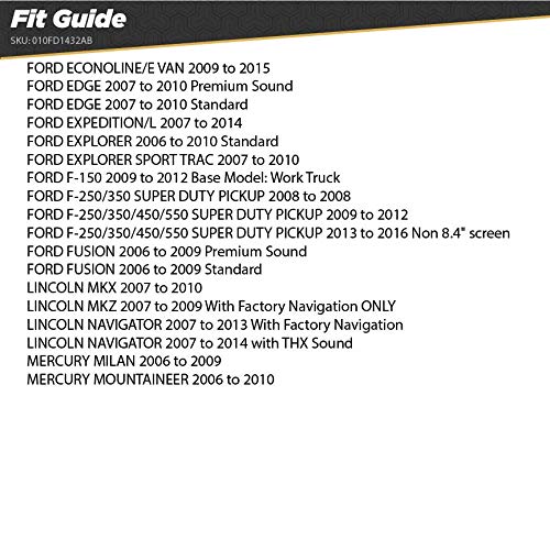 Scosche FD1432AB Compatible with Select 2007-2014 Ford / Lincoln / Mercury ISO Double DIN & DIN+Pocket Dash Kit Black