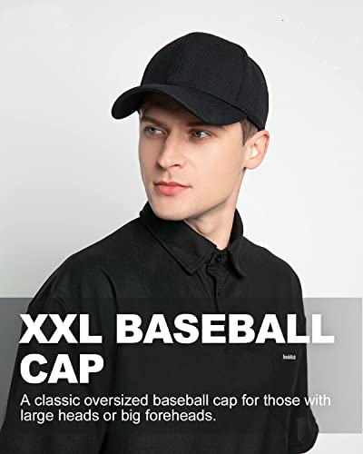 Zylioo Oversize XXL 100% Cotton Baseball Cap,Large Hat for Big Heads 23.5"-25.5",Adjustable Low Profile Blank Dad Cap