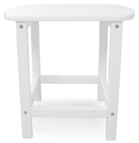 POLYWOOD SBT18WH South Beach 18" Outdoor Side Table, White