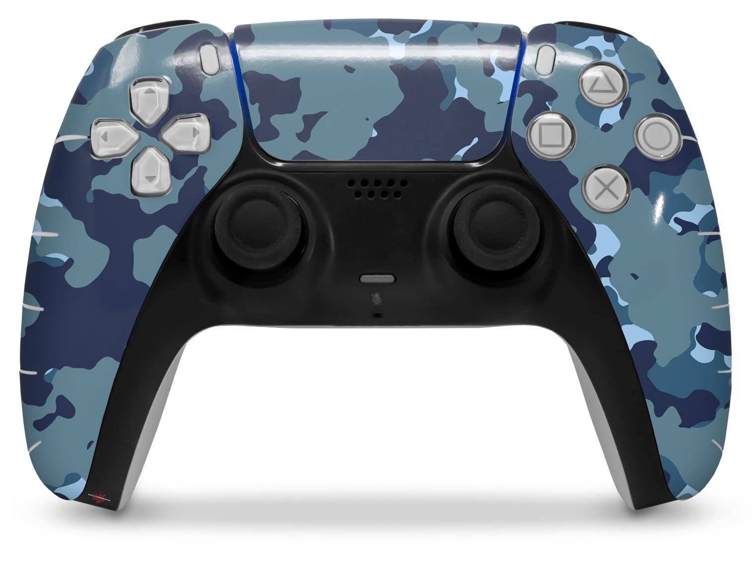 WraptorSkinz Skin Wrap compatible with Sony PS5 DualSense Controller WraptorCamo Old School Camouflage Camo Navy (CONTROLLER NOT INCLUDED)