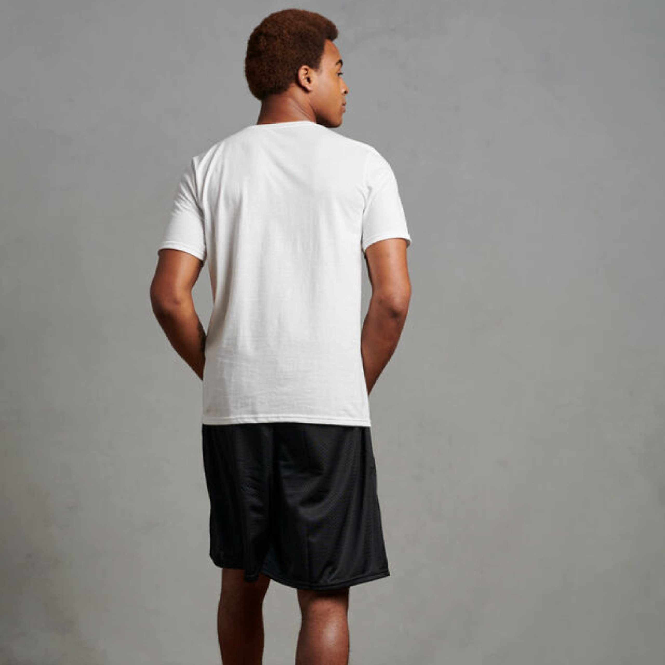 Russell Athletics Dri-Power Mesh Boys' Active Shorts - Comfortable, Breathable, and Stylish Sports Performance Activewear, Black, Medium