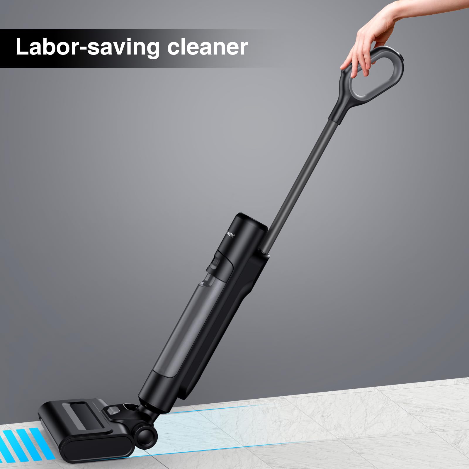 SIMWAL SW02 Cordless Wet Dry Vacuum Cleaner, Vacuum and Mop combo for Sticky Messes and Kitchen Waste, Vacuum Mop All in One with LCD Display, Running Up to 60 minutes for Multi-Surface