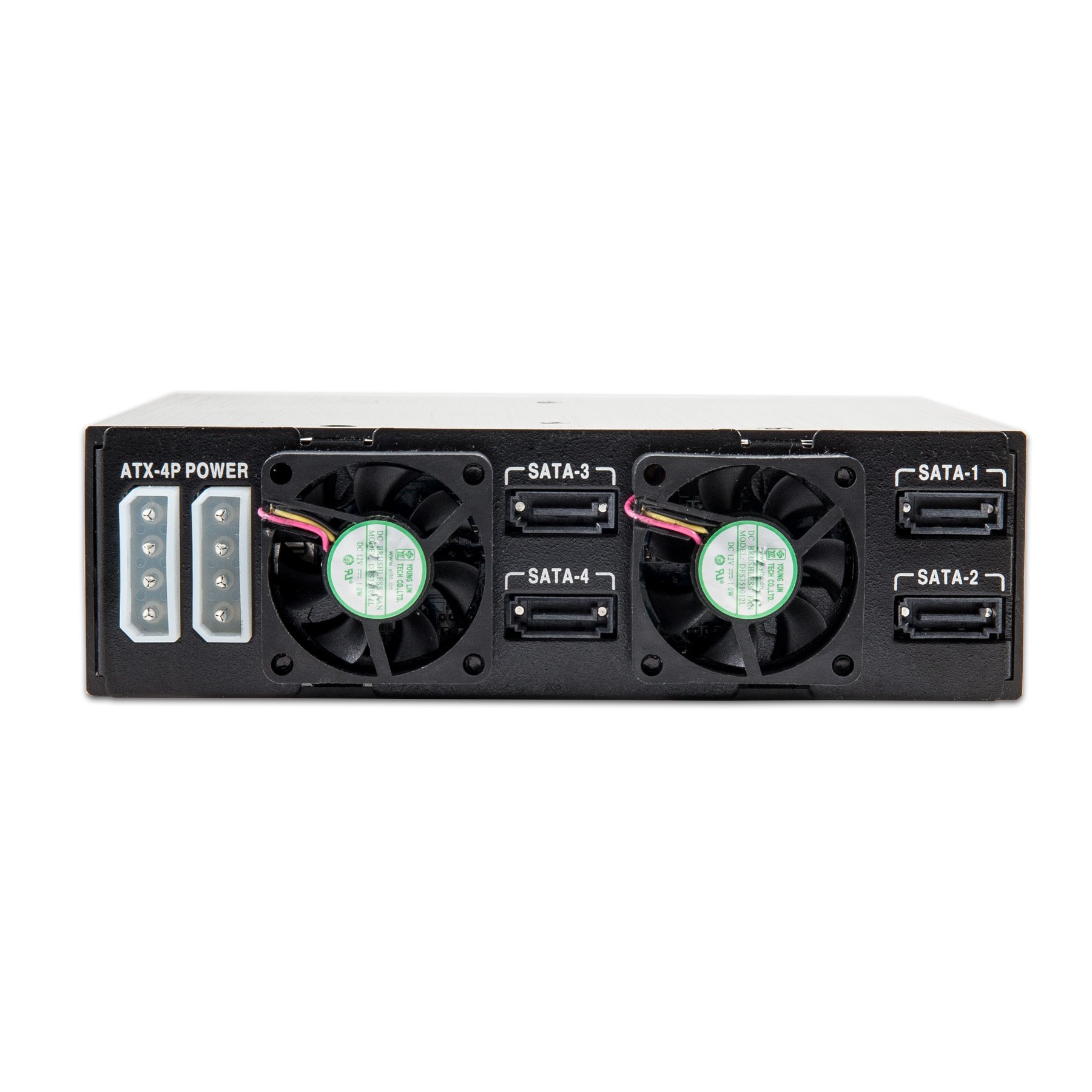 Syba 4 Bay 2.5” SATA Hard Drive Mobile Rack Mount for 5.25" Drive Bays, for HDD SSD SY-MRA25038