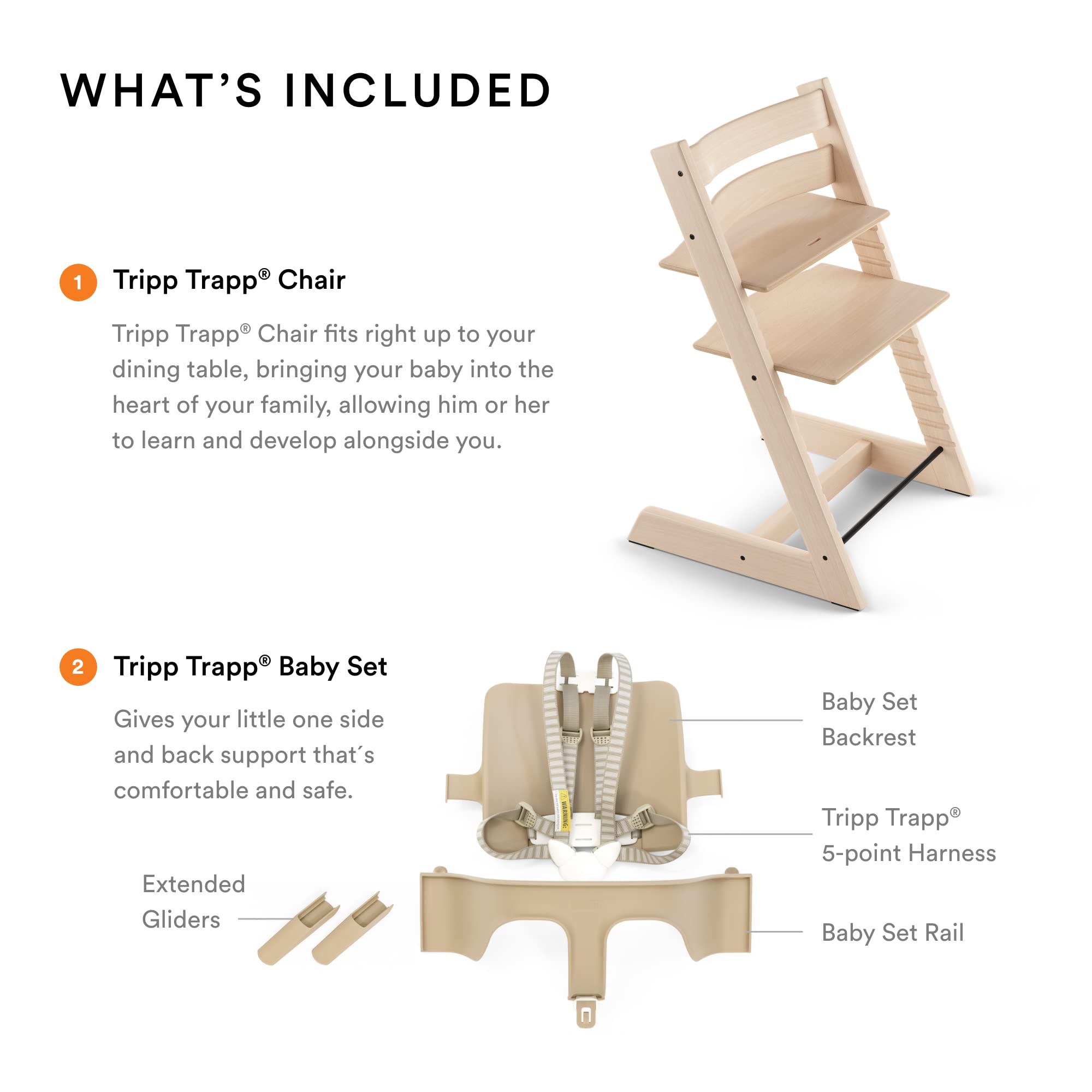 Tripp Trapp by Stokke Adjustable Wooden Moss Green Baby High Chair (Includes Baby Seat with Harness)