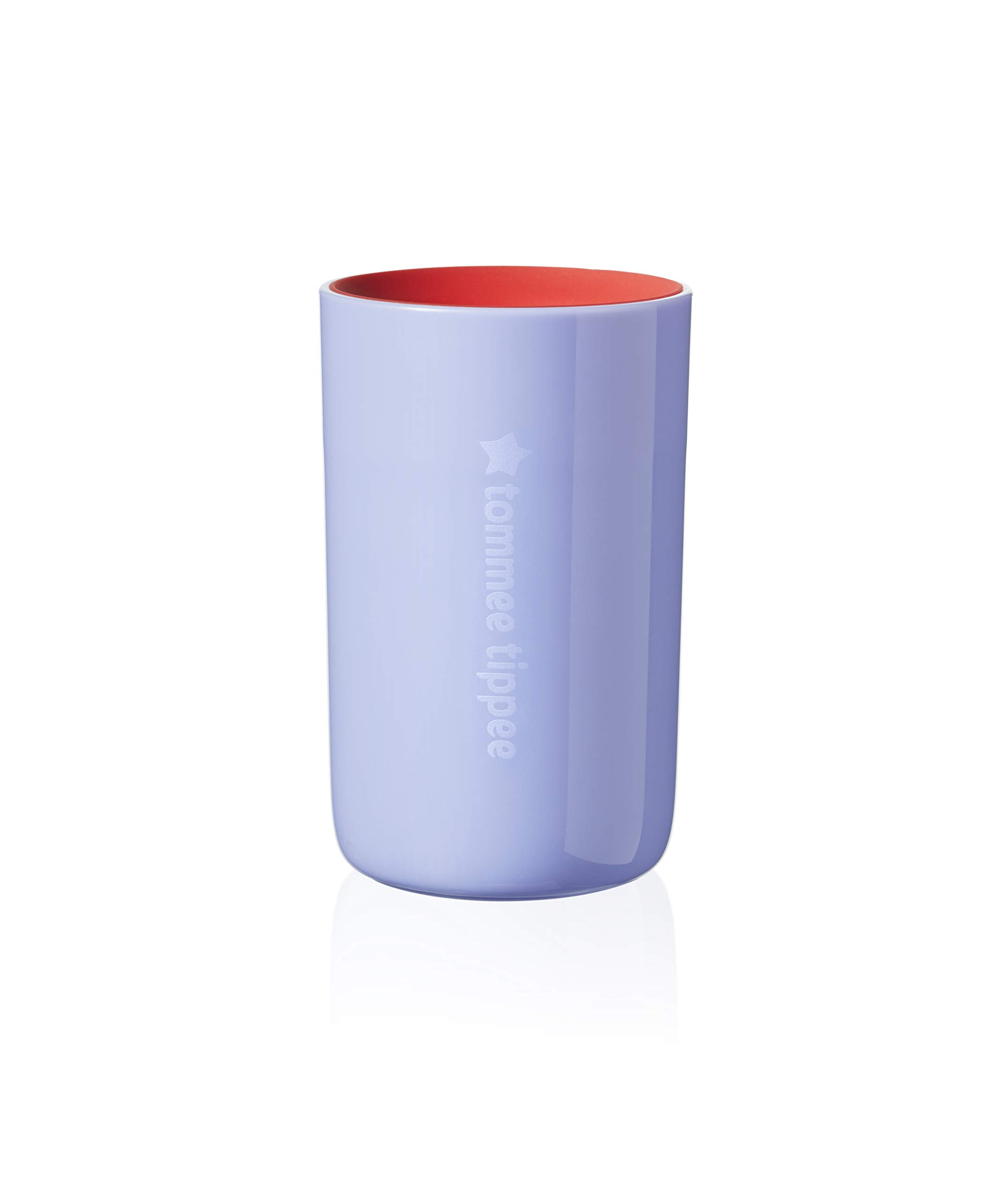 Tommee Tippee Easiflow 360° Spill-Proof Toddler Cup with Travel Lid, Lavender/Cherry, 12+ Months 2 Count (Pack of 1)