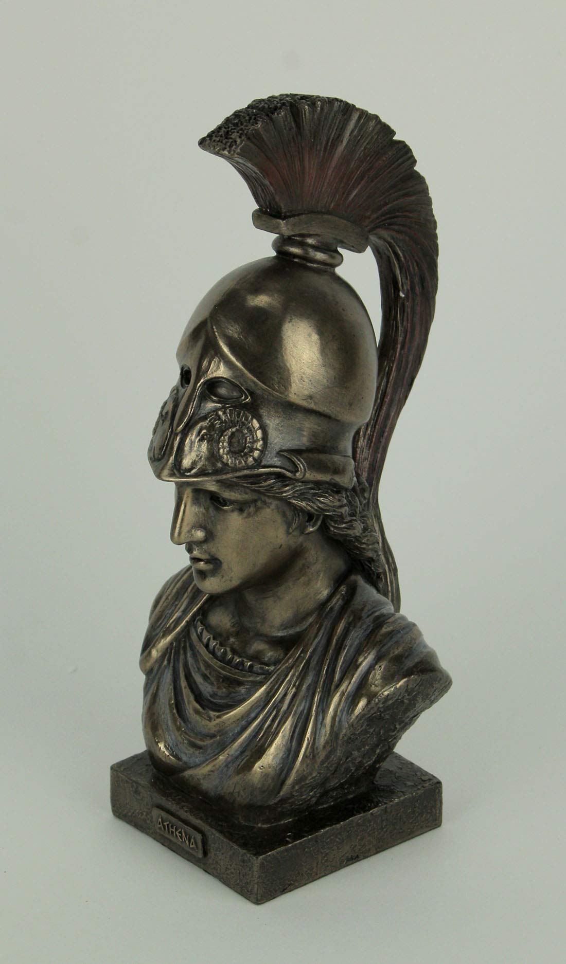 Veronese Design 9 5/8 Inch Athena Greek Goddess of Wisdom and War Bust Cold Cast Resin Statue Bronze Finish