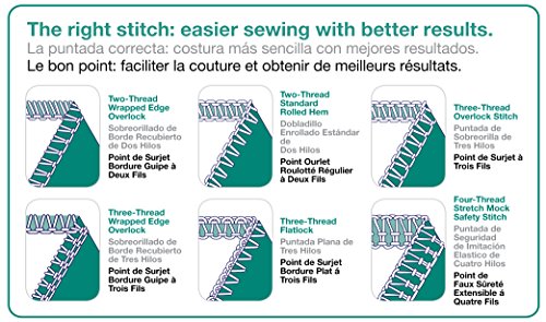 SINGER | ProFinish 14CG754 2-3-4 Thread Serger with Adjustable Stitch Length, & Differential Feed - Sewing Made Easy,White