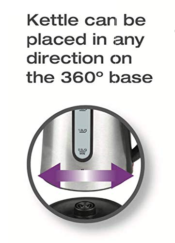 Salton Cordless Jug Kettle, 1.7 L, Stainless Steel