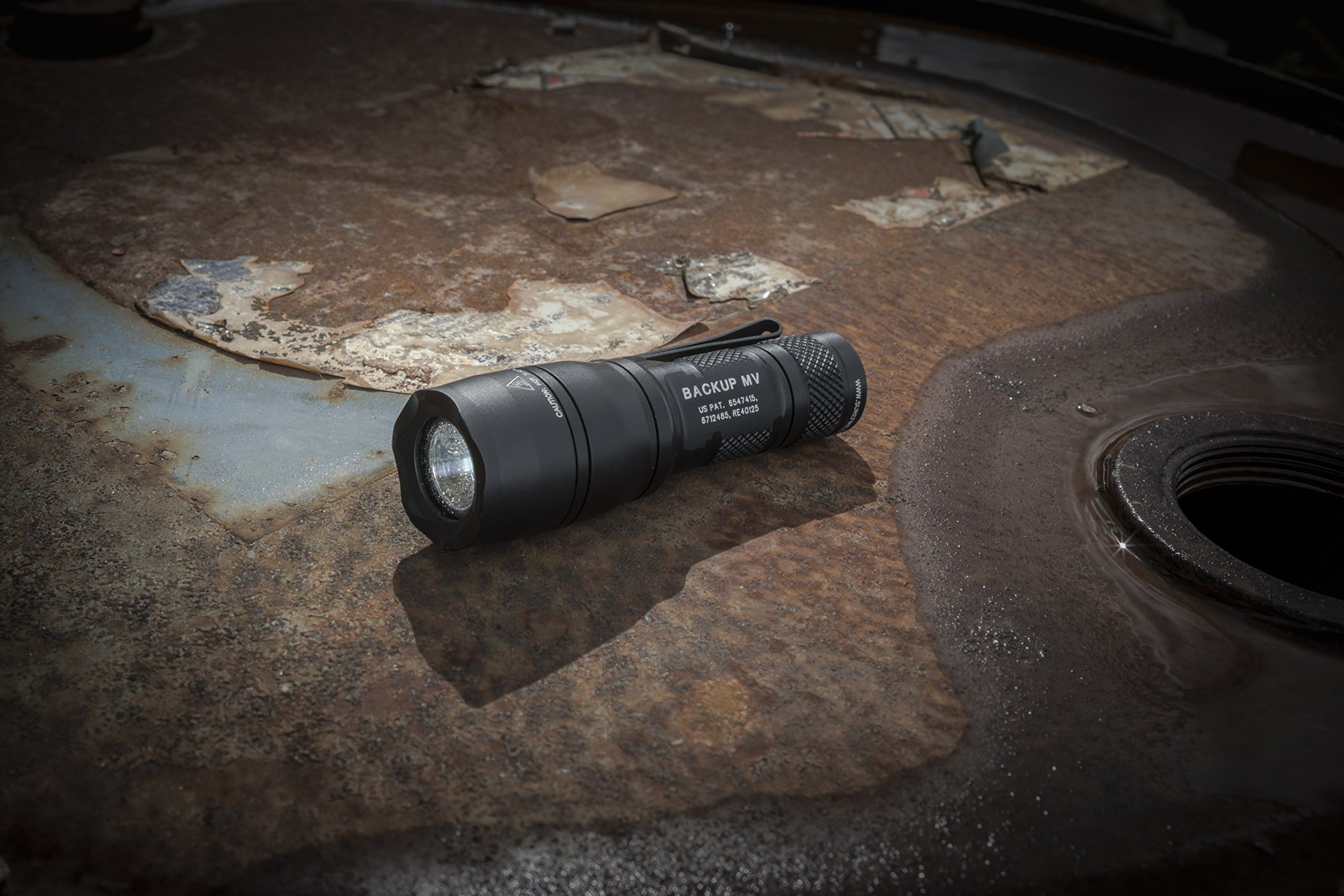 SureFire E1B-MV Backup Flashlights with Dual Output LED with MaxVision Beam Technology, Black
