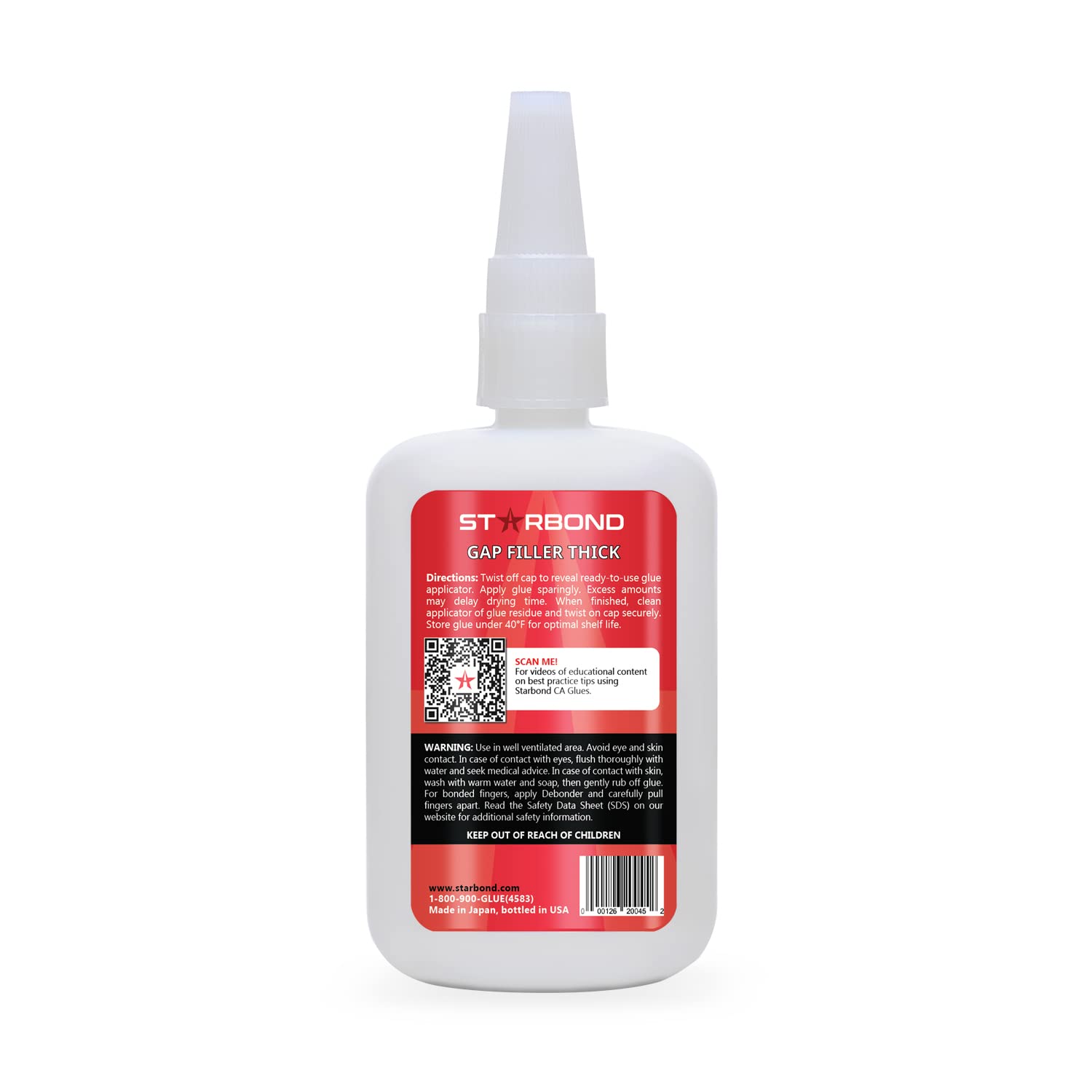 Premium Grade Cyanoacrylate (CA) Super Glue by STARBOND"Gap Filler" Thick Adhesive (4.5 oz) and Pump Accelerator/Activator (8oz) Bundle for Carpentry, Woodworking, Hobby Models, Archery Fletching
