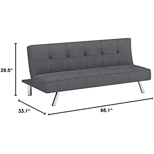 TBGFPO Convertible Sofa Bed, 66.1" W X 33.1" D X 29.5" H, Charcoal