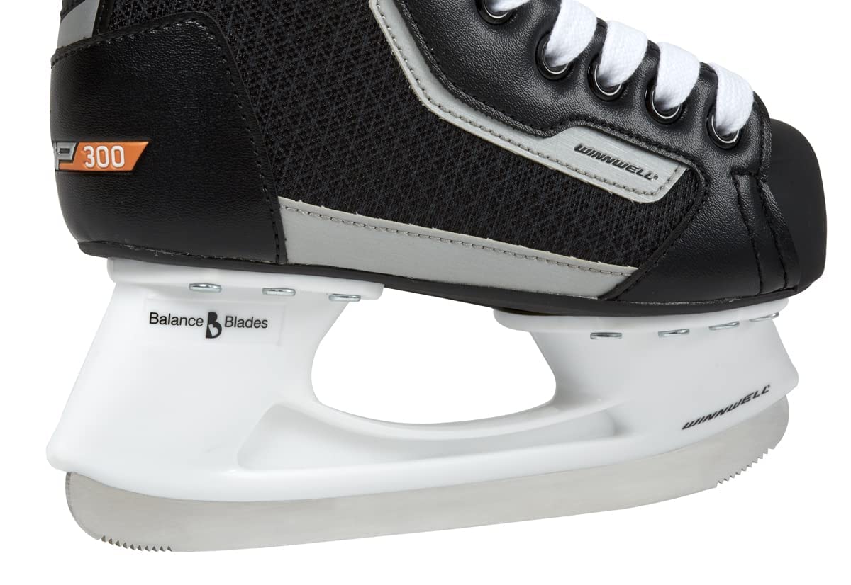 Winnwell Unisex Amp300 Senior Ice Hockey Skate, Adult, Black, 13 M US