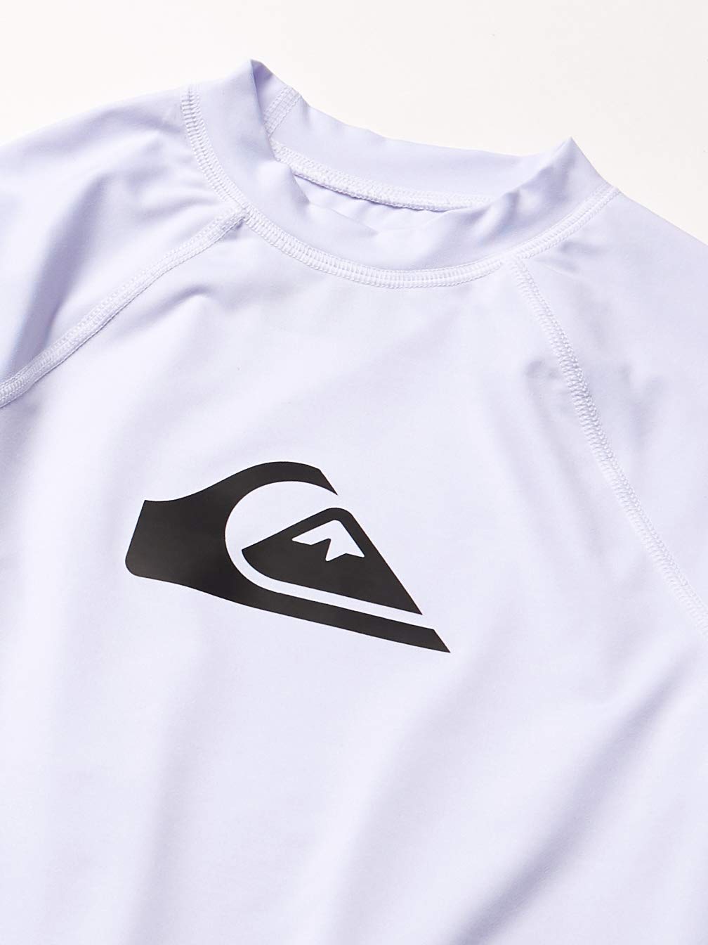 Quiksilver boys All Time Long Sleeve Youth Rashguard Surf Rash Guard Shirt, White, Medium US