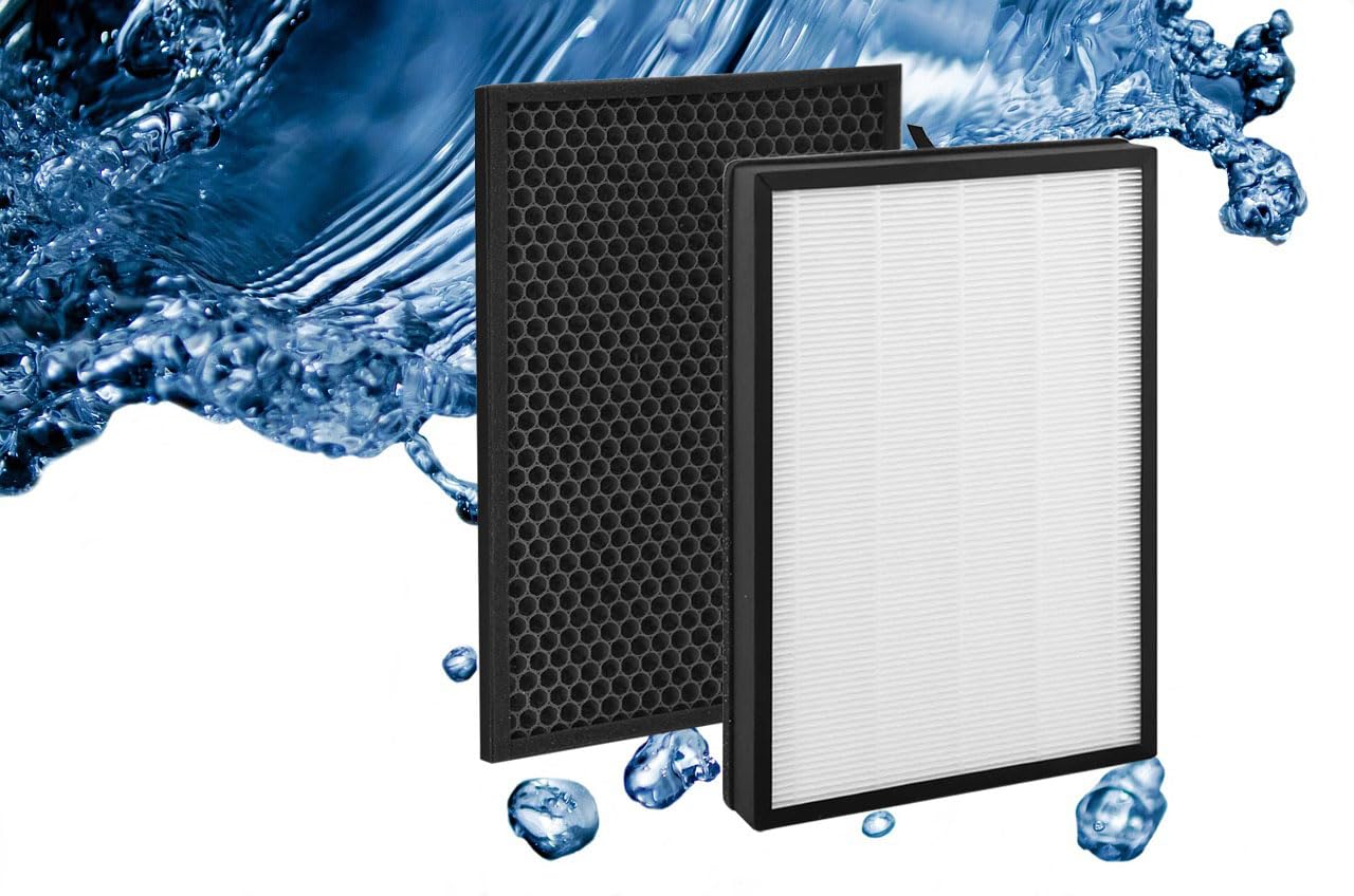 Replacement Filter Compatible with FAMREE FA500: H13 True Hepa Filter Compatible with FAMREE FA500 and Aiper KJ200 Air Purifiers with High Efficiency Activated Carbon, 2 Pack