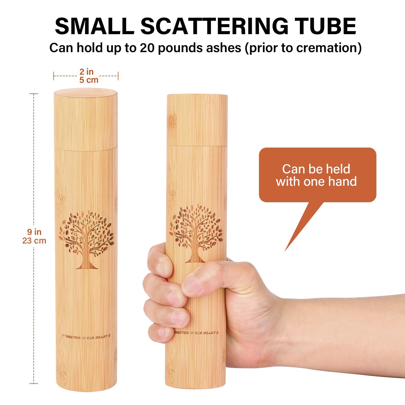 Small Scattering Urns for Human Ashes Adult,9''x2'' Scattering Tubes for Human Ashes,Eco Friendly Biodegradable Urns for Human Ashes(Set of 4,Tree of Life Pattern)