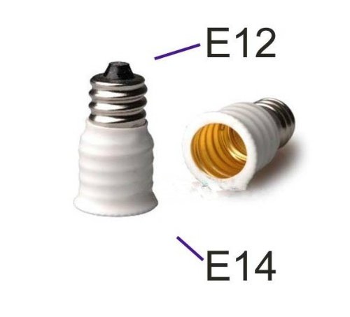 SmartDealsPro 12-Pack E12 Male to E14 Female Light Holder Lamp Adapter Socket Changer