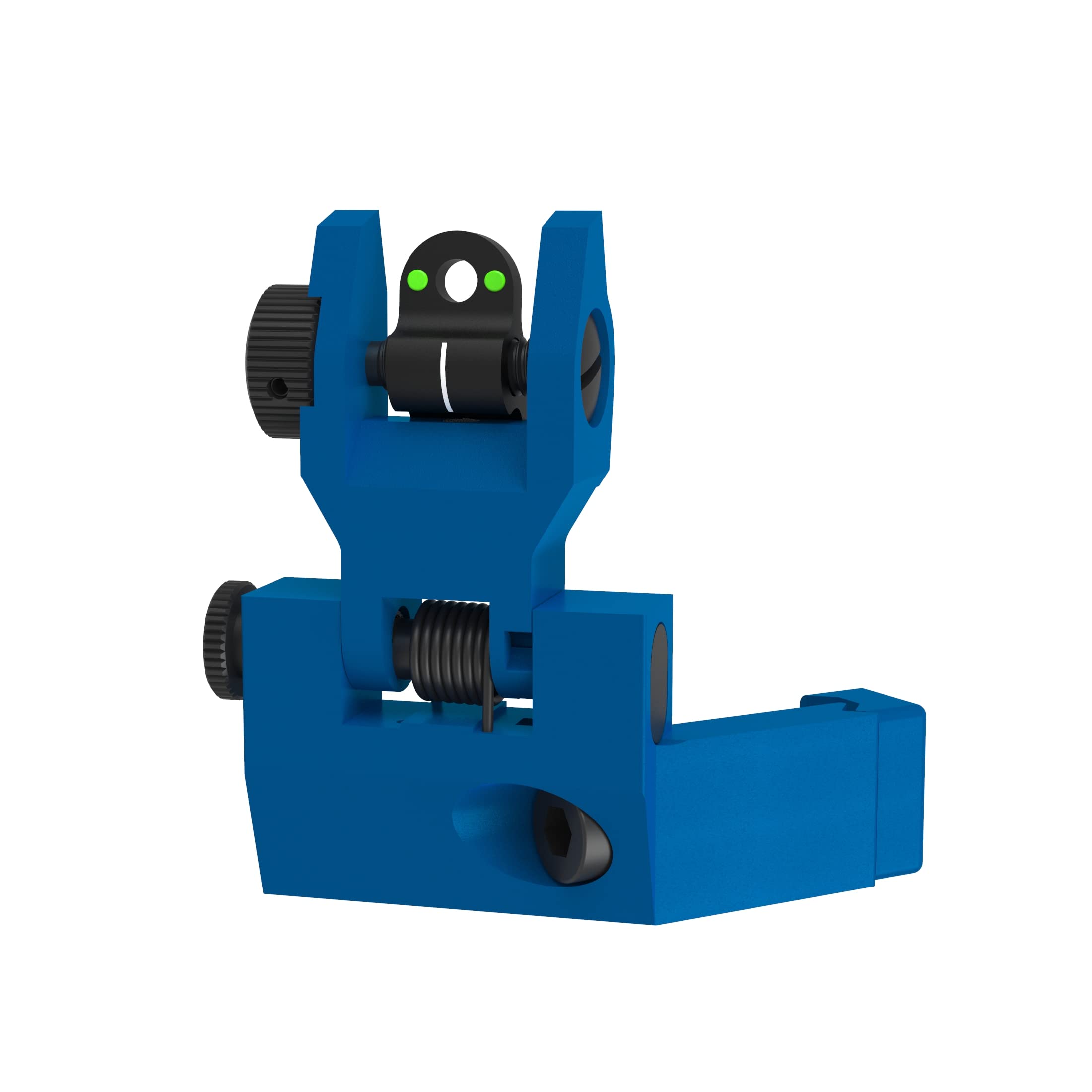 ZONGER Flip-Up 45 Degree Offset Iron Sights, Fiber Optics Iron Sights, Front Red Dot Sight & Foldable Flip-Up Sight, Fit Picatinny & Weaver Rails (Blue)