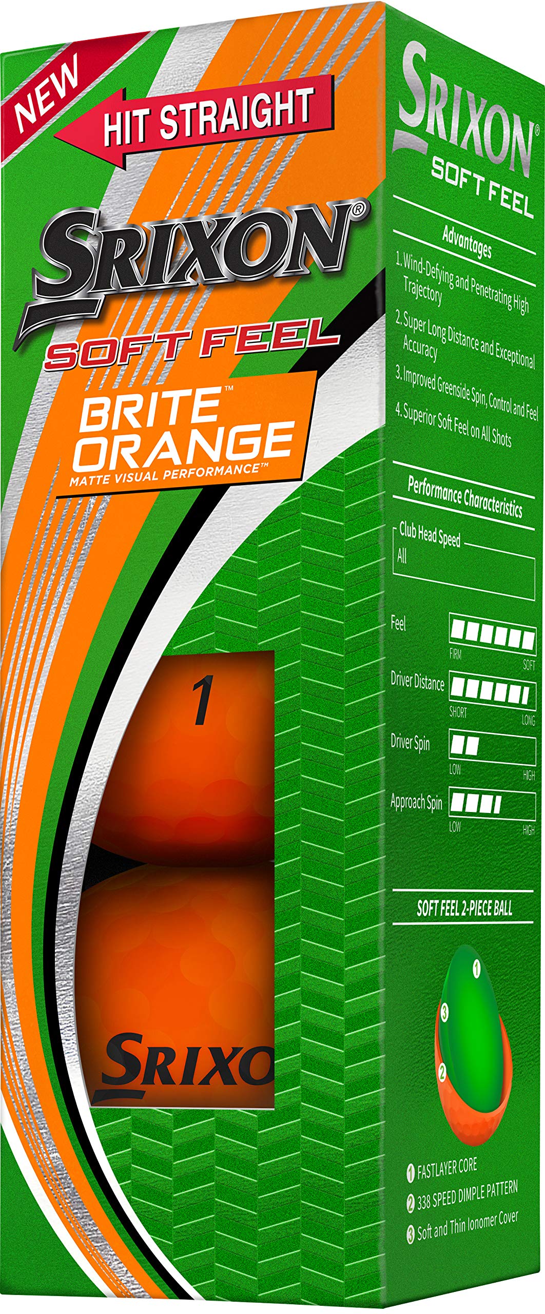 Srixon Soft Feel 12 Brite Green, Large