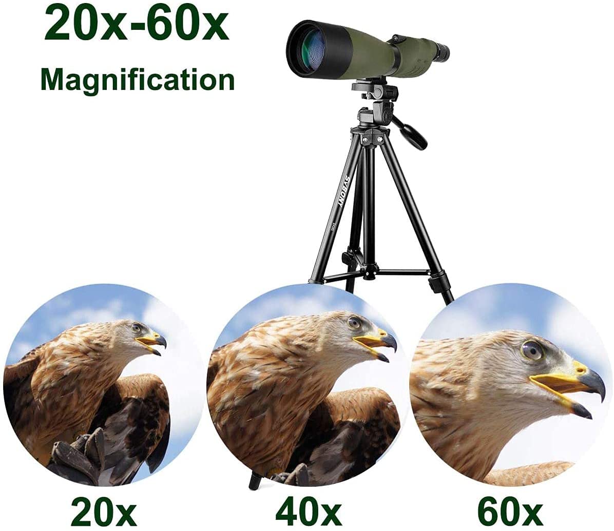 SVBONY SV17 25-75x70mm Spotting Scope Straight Waterproof Spotting Scope for Camping Hunting Bird Watching