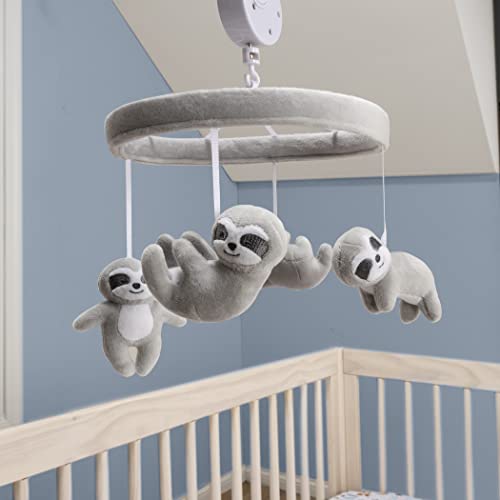 Sammy & Lou Sloths Baby Crib Mobile with Music, Crib Mobile Arm Fits Standard Crib Rail
