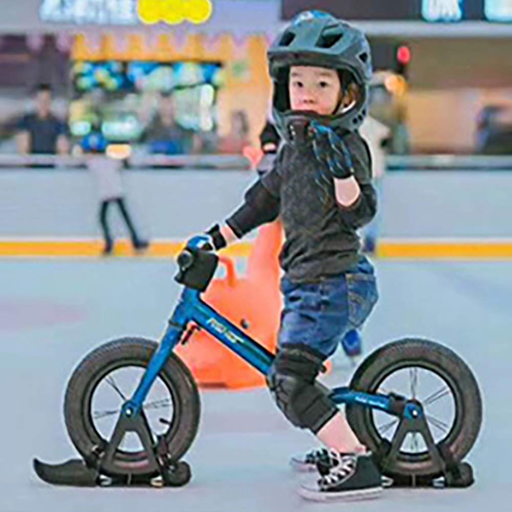 Snow Sledge Board Set for 12 inch Balance Bike Scooter Parts, No Pedal Training Bicycle Skiing Walker for Kids and Toddlers