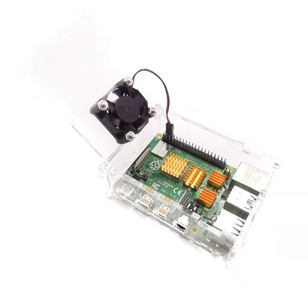 ZkeeShop Acrylic Case for Raspberry Pi 4 Model B with Heat Sink for Raspberry Pi 4 B