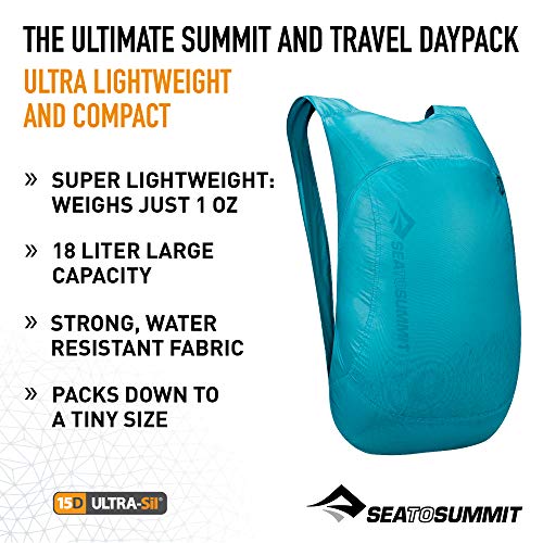 Sea to Summit Ultra-Sil Nano Ultralight Day Pack, 18-Liter, Pacific Blue