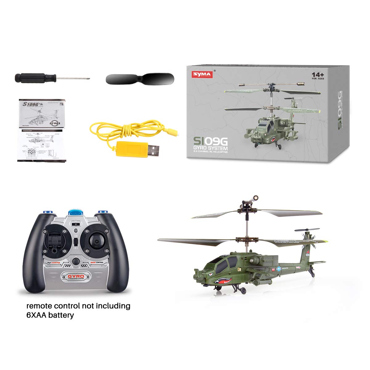 Syma S109G 3.5 Channel RC Helicopter with Gyro