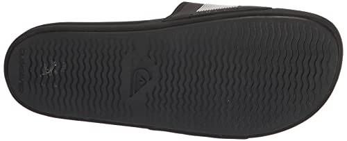Quiksilver Men's Rivi Wordmark Slide Sandal, Black 3, 10