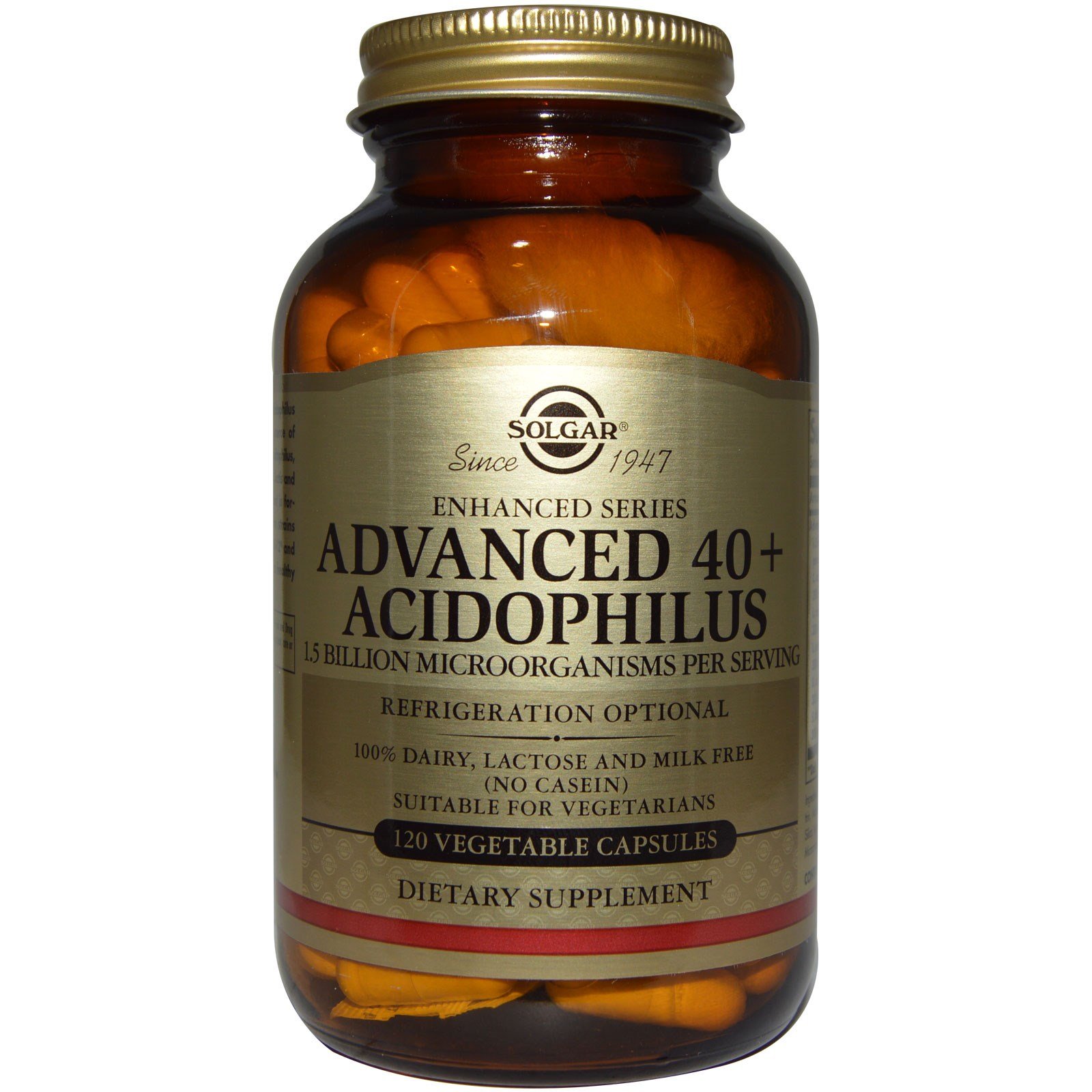 Solgar, Advanced 40+ Acidophilus, 120 Veggie Caps - 2pc