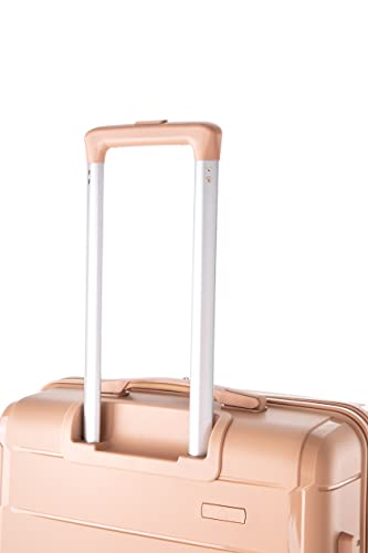 Rockland Vienna Hardside Luggage with Spinner Wheels, Champagne, 3-Piece Set (20/24/28)