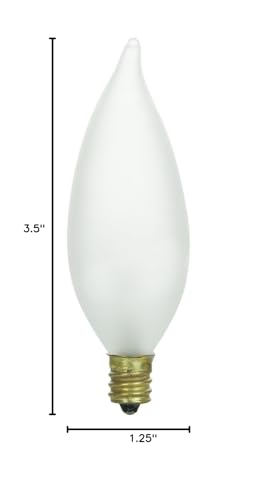 Sunlite Incandescent 15 Watt Petite Chandelier 95 Lumens Frost Light Bulb 12 Pack