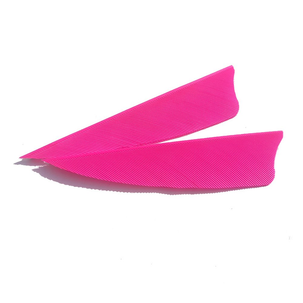 ZSHJGJR 50pcs 3" 4" 5β Shield Cut Archery Fletches Arrow Feathers Turkey Feather Right/Left Wing for DIY Hunting Arrows Accessories (5 Inch, Right Wing, Pink)