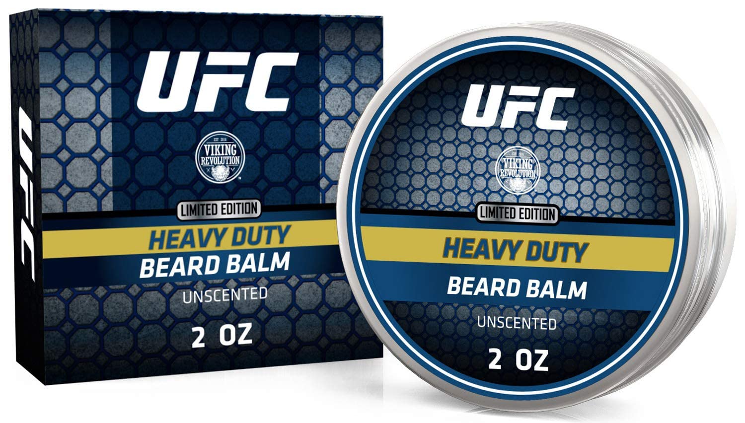 Viking Revolution UFC Heavy Duty Beard Balm Conditioner for Extra Control - Unscented - Styles, Strengthens & Softens Beards & Mustaches - Leave in Conditioner Wax for Men