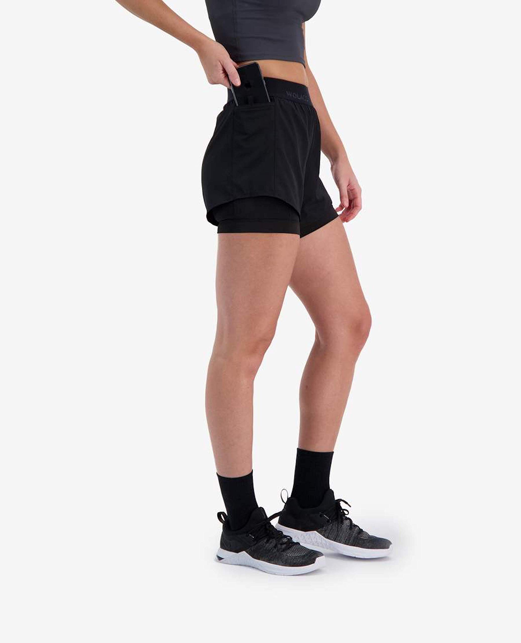 WOLACO Women's Grand 2-in-1 Gym Shorts, Athletic Breathable Workout Training Shorts with Pockets