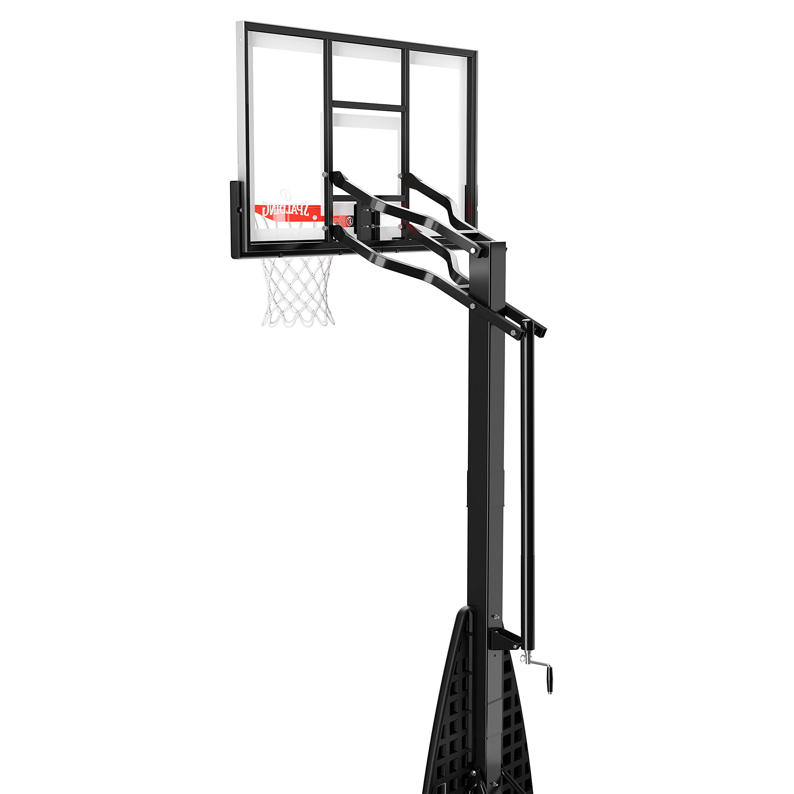Spalding 54" Tempered Glass Screw Jack Portable Basketball Hoop