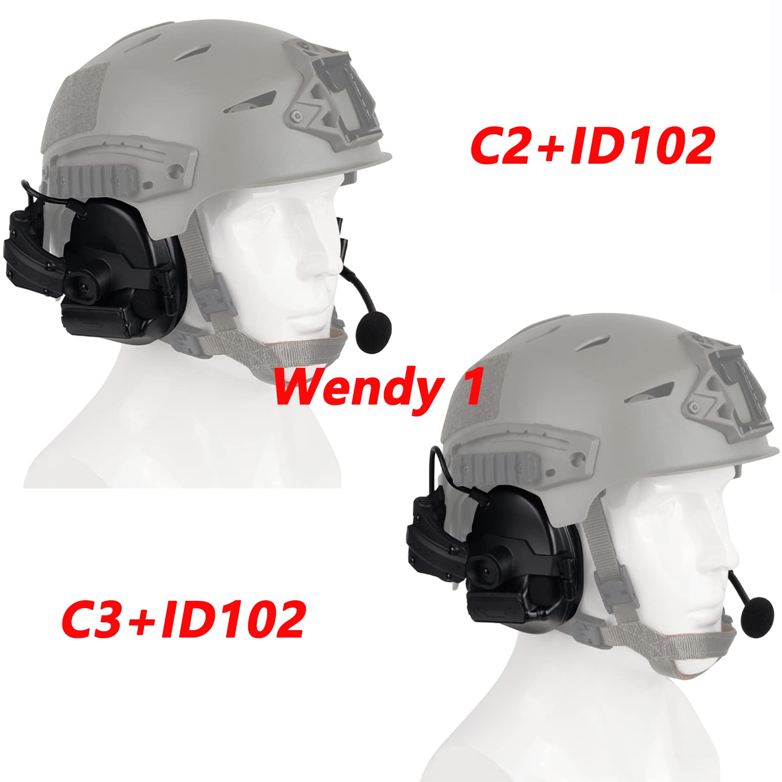 ZTAC Tactical Helmet ARC Rail Adapter Helmet Mount for ZTAComta II ZTAComta III ID102-DE