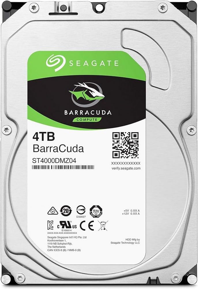 Seagate BarraCuda 4TB Internal Hard Drive HDD β 3.5 Inch Sata 6 Gb/s 5400 RPM 256MB Cache For Computer Desktop PC β Frustration Free Packaging ST4000DMZ04/DM004