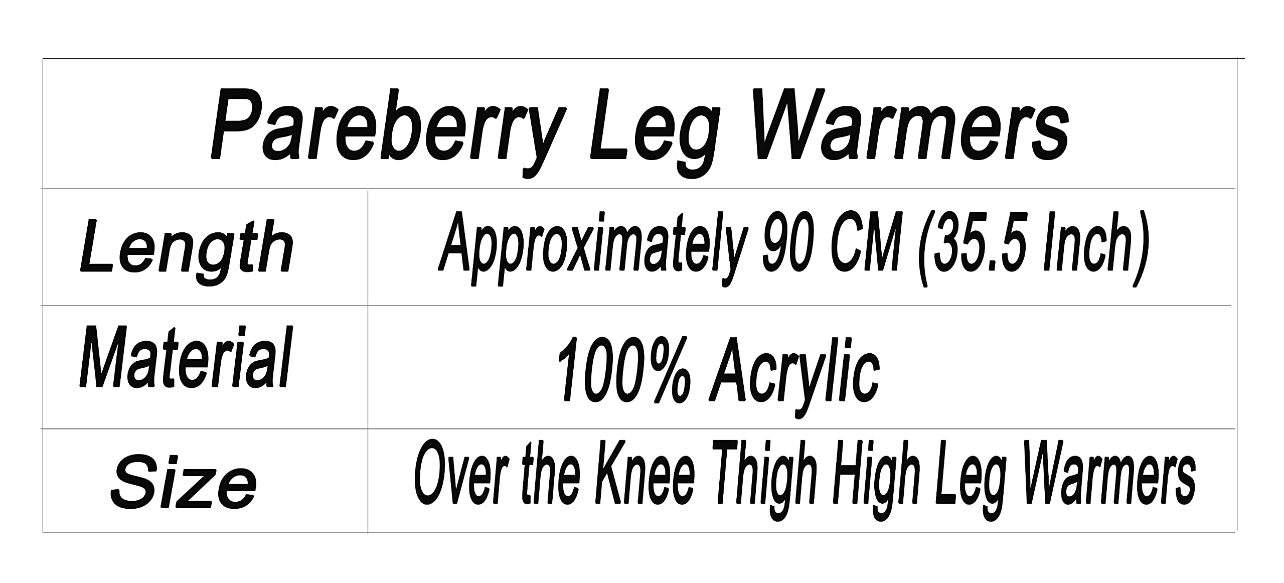 Pareberry Women's Winter Soft Over the Knee High Cable Boot Socks Knit Long Leg Warmers (C05-Black)