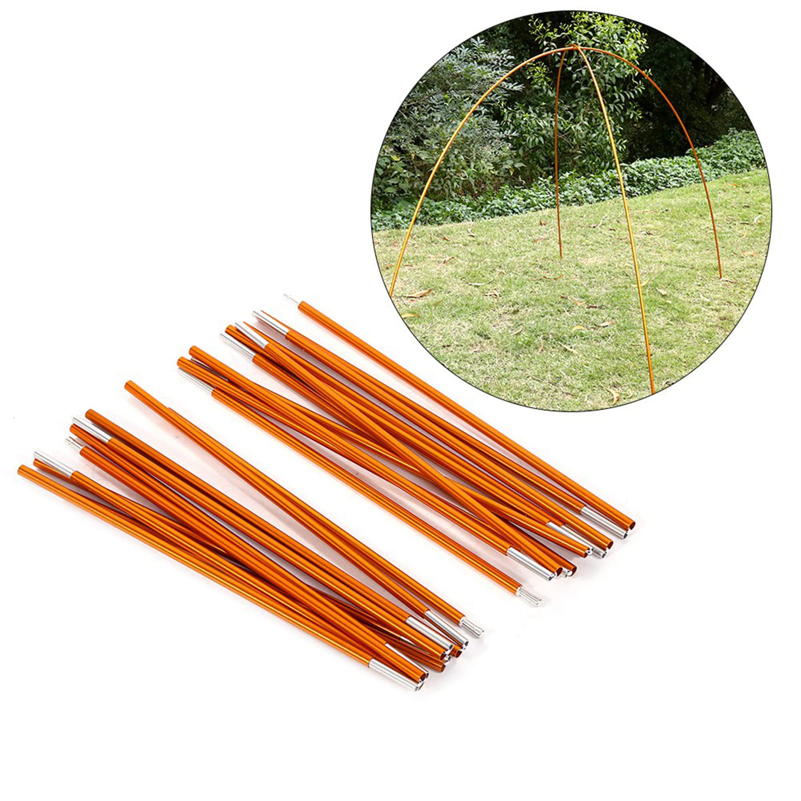 Tent Pole Folding Fiber Glass Rod Double Replacement Tent Pole Support Frames for Awning Poles Camping Hiking