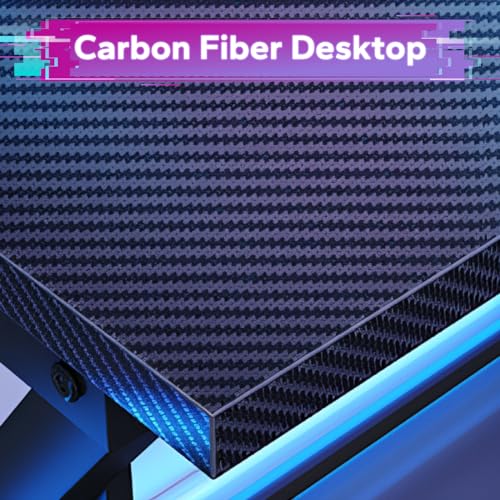 QIAYA Gaming L Shaped Computer Desk, Bright Black