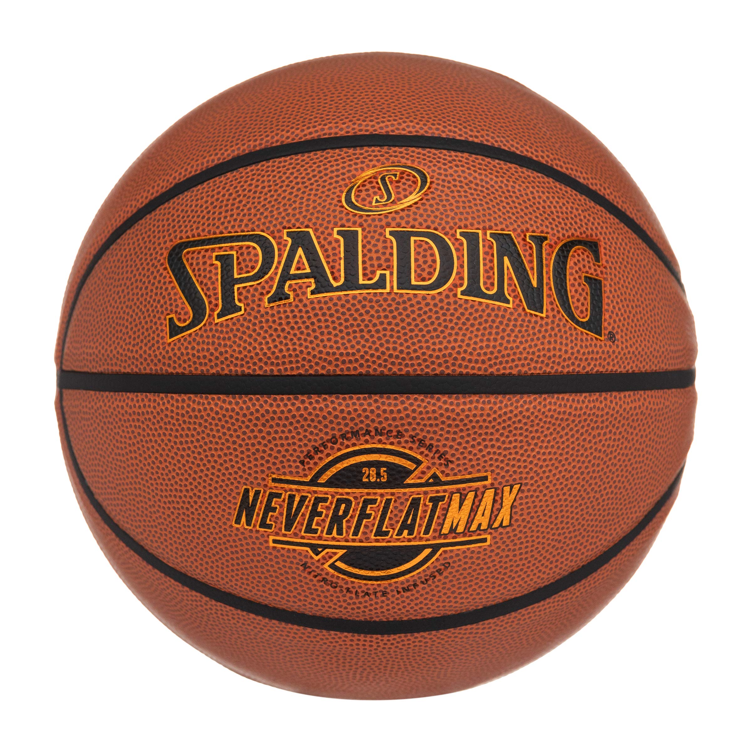 Spalding NeverFlat Max Indoor-Outdoor Basketball 28.5"