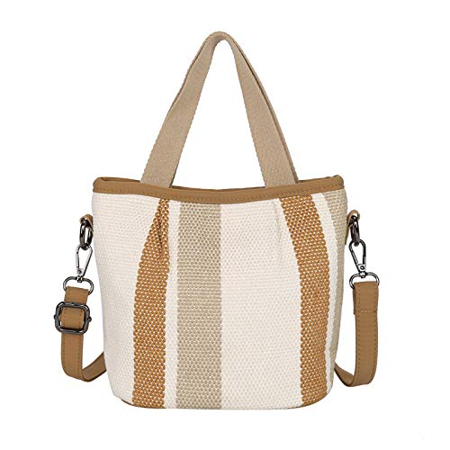 Women Canvas Handbags Crossbody Shoulder Bag Casual Work School Shopper Hobo Top Handle Handbag (figure4)