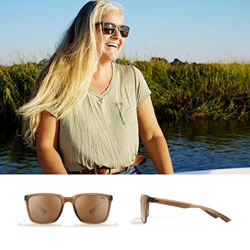 Zeal Optics Campo Square Sunglasses, Maple/Polarized Copper Lens, One Size