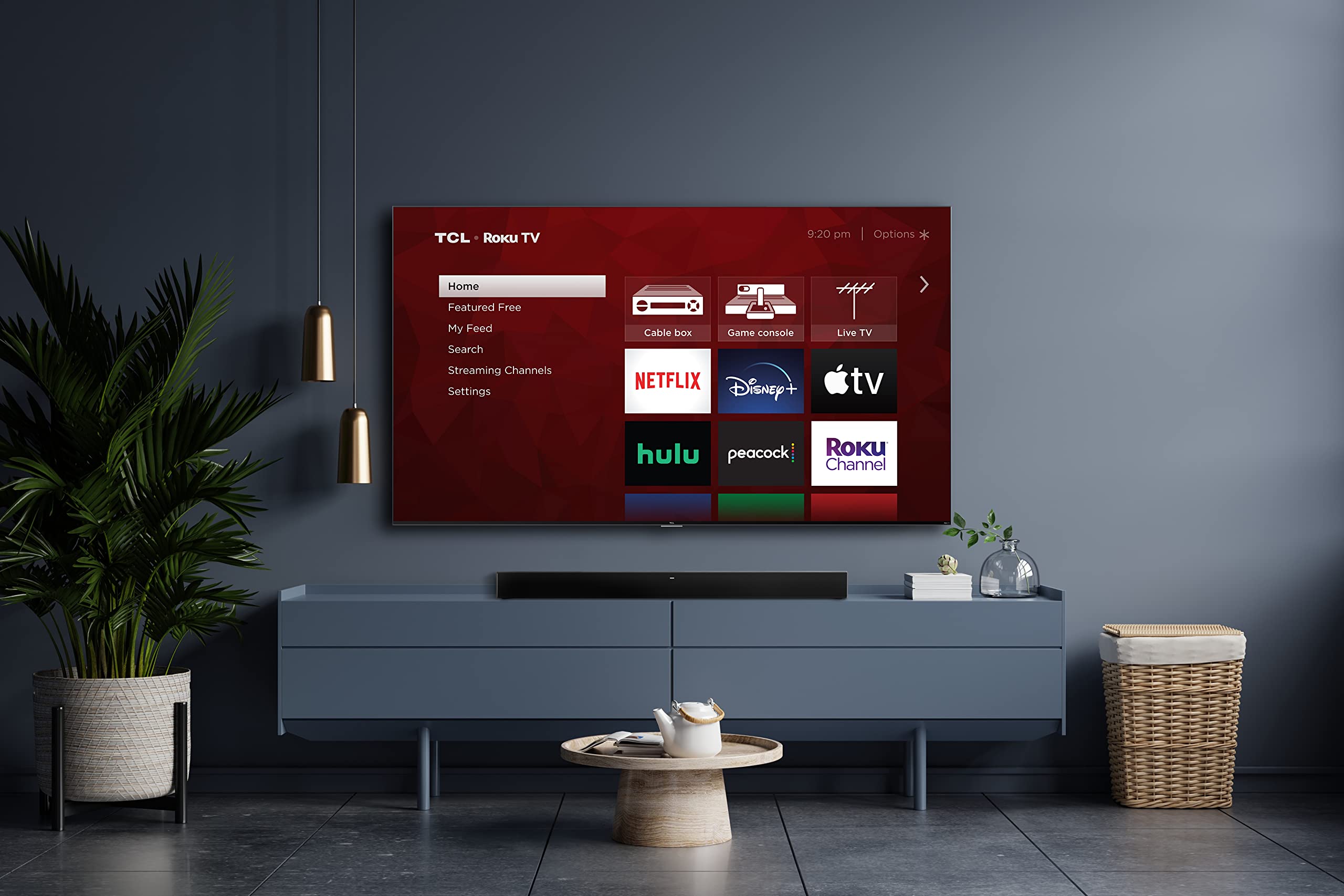TCL Alto R1 Wireless 2.0 Channel Sound Bar for Roku TV, Bluetooth,Wifi TSR1-NA 31.5-inch, bass_boost, Flat, Black