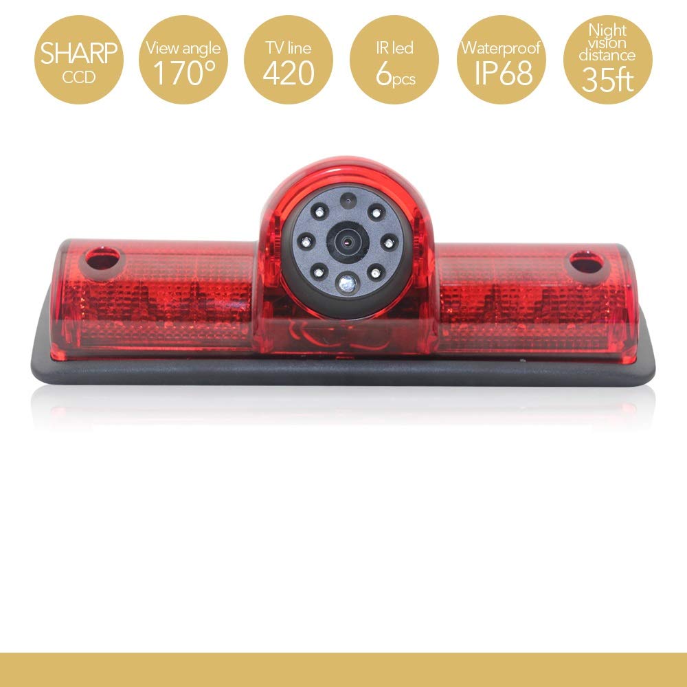 Waterproof Night Vision T3rd Brake Light Reversing Camera for Nissan NV 1500 2500 3500 NV Cargo Van(2012-2019) Transporter