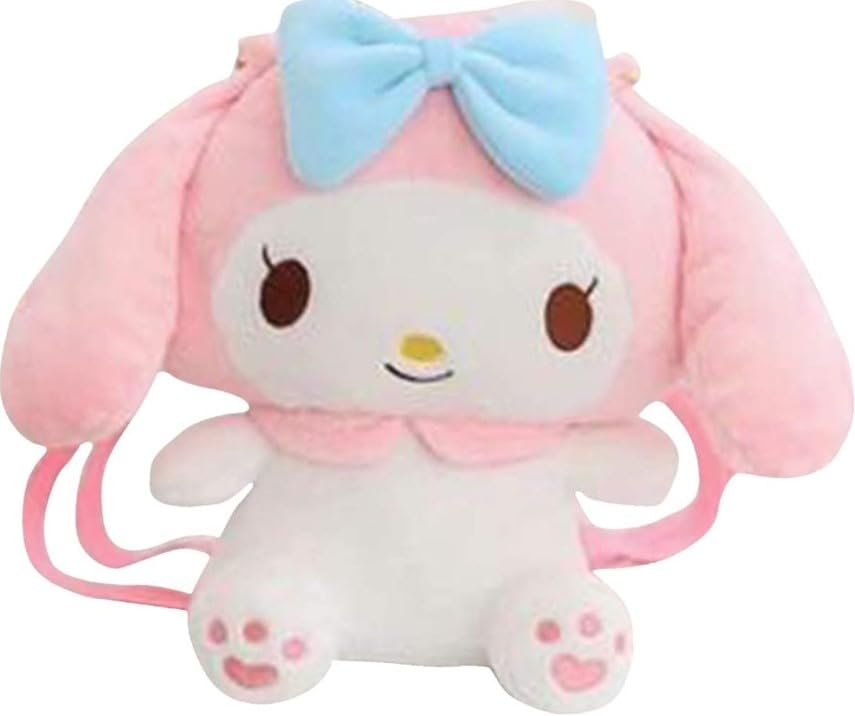 S&C Business Plush Cartoons Anime Melody Shoulder Bag Backpack Plushie Stuffed Toy Schoolbag (Pink)