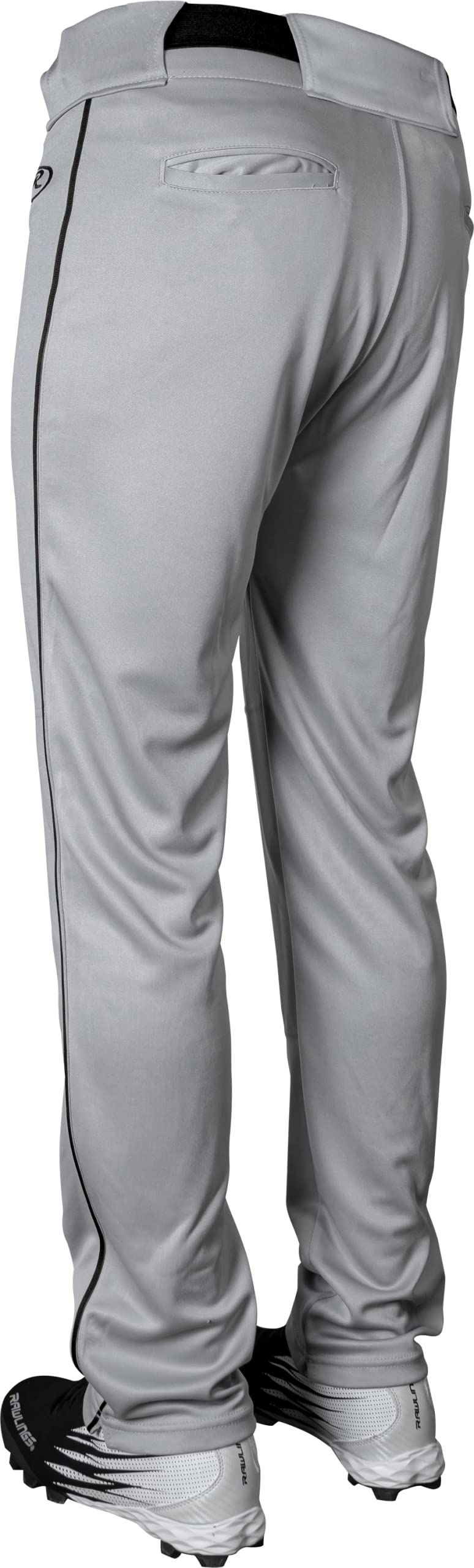 Rawlings | LAUNCH SERIES Full Length Baseball Pants | Adult Medium | Grey/Black